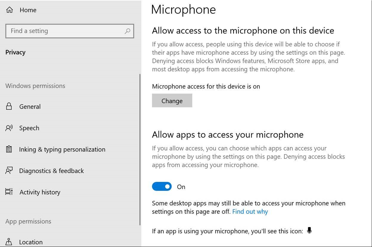 Camera and microphone permission issues on a device – aptihealth